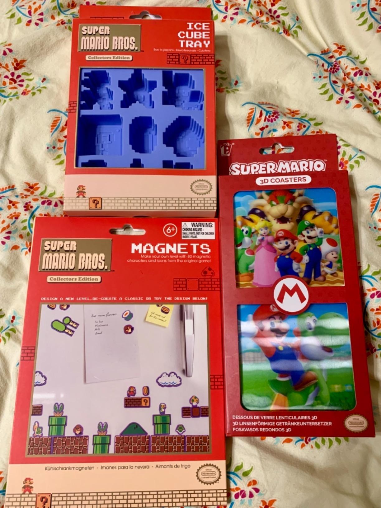 Nintendo Super Mario Bros Ice Cube Tray, Silicone Multi-Colour, 16.5x11 ...