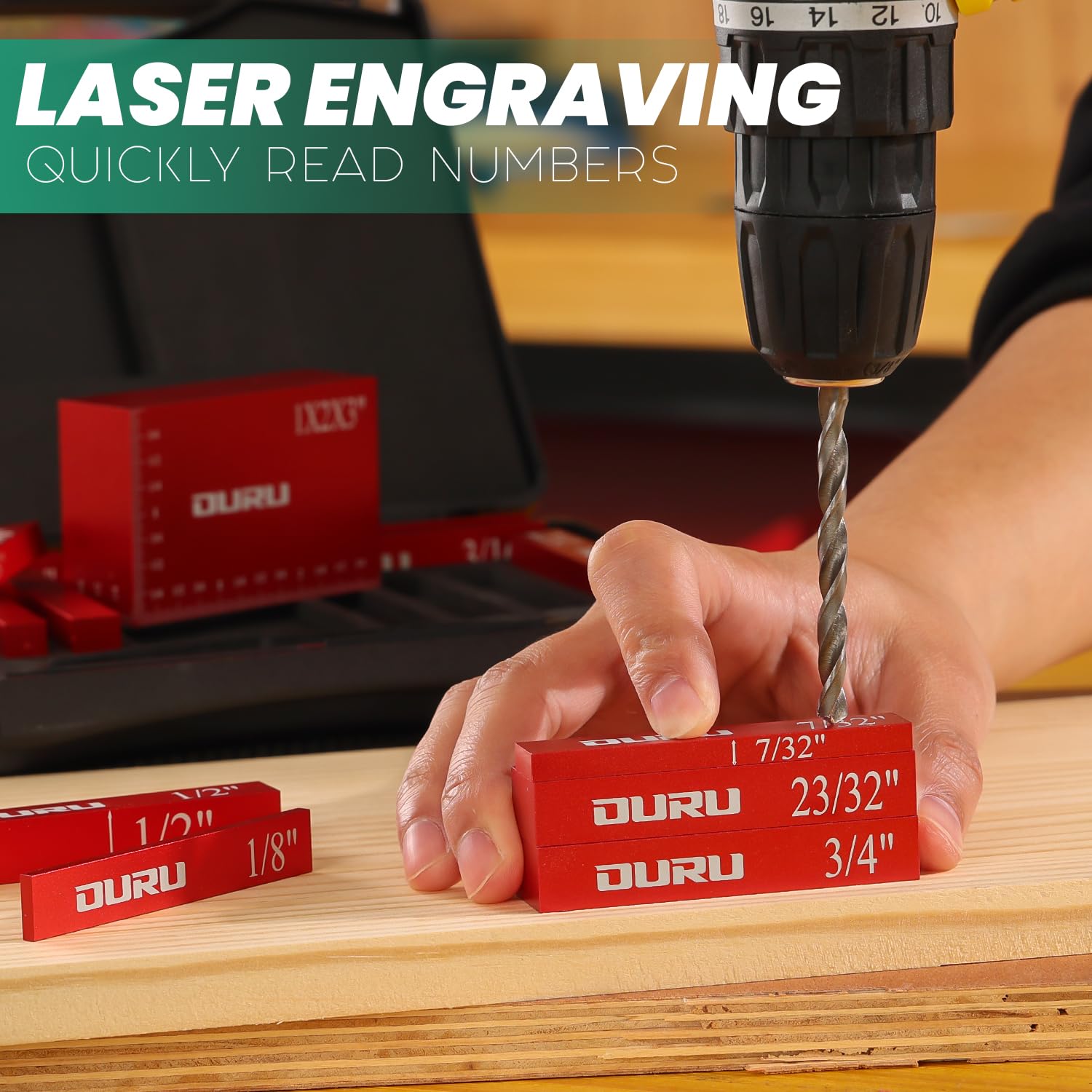 Snapklik.com : Setup Blocks Woodworking 15PCS Precision Aluminum Set Up ...