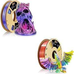 Amazon.com: Goto Guard Gradient PLA Filament 200g Purple-Red-Blue, Silk ...