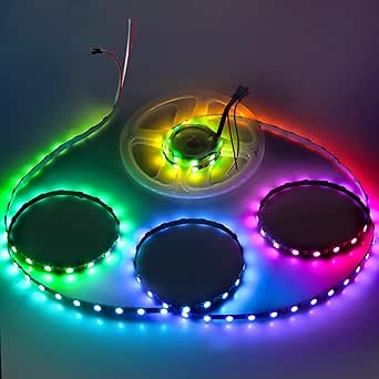 Amazon.com: ALITOVE WS2812B LED Strip, 5mm Width Super Narrow RGB ...