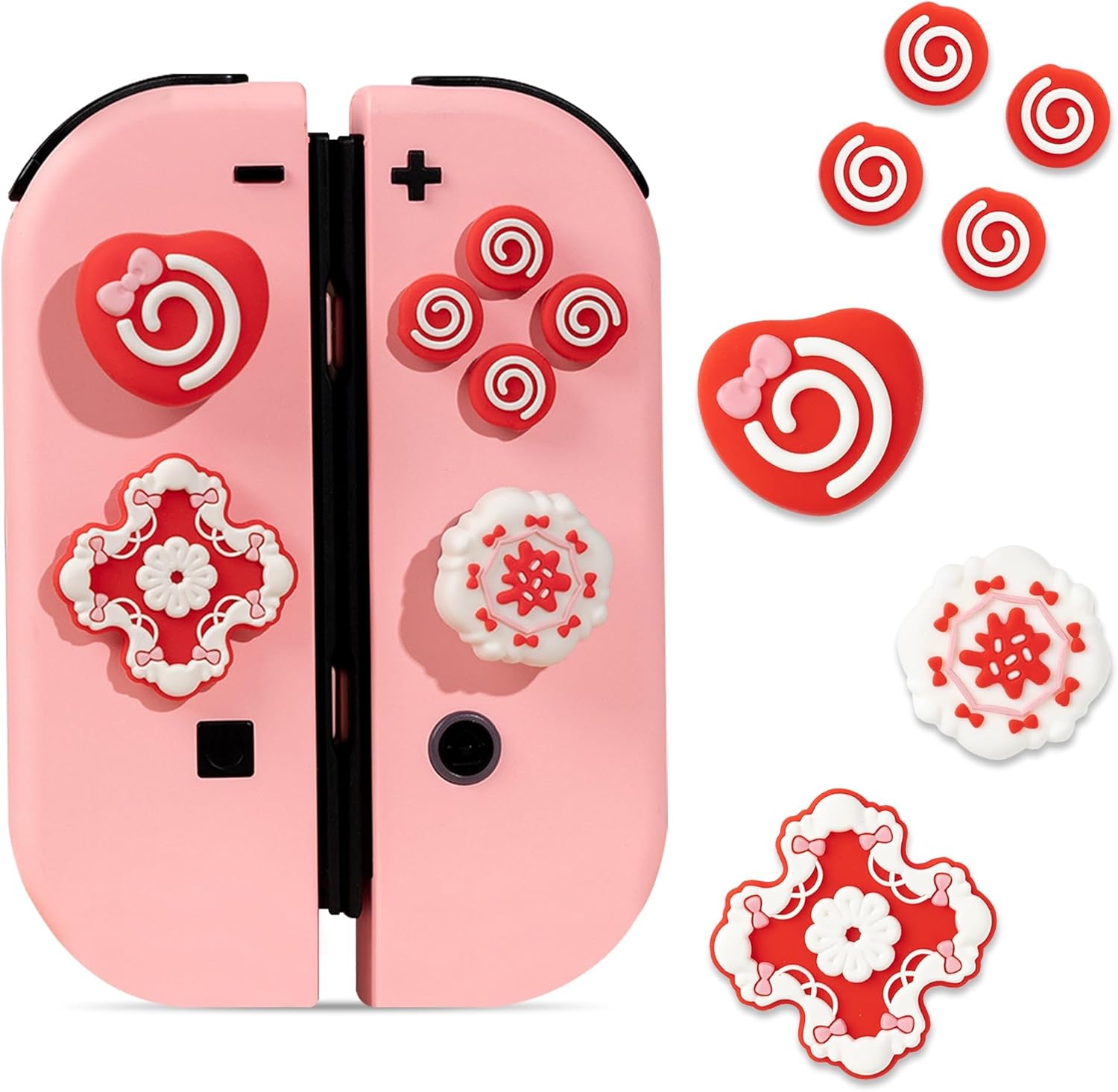 Amazon.com: Jusy Cross D-Pad Button Caps Thumb Grips Set, Compatible ...