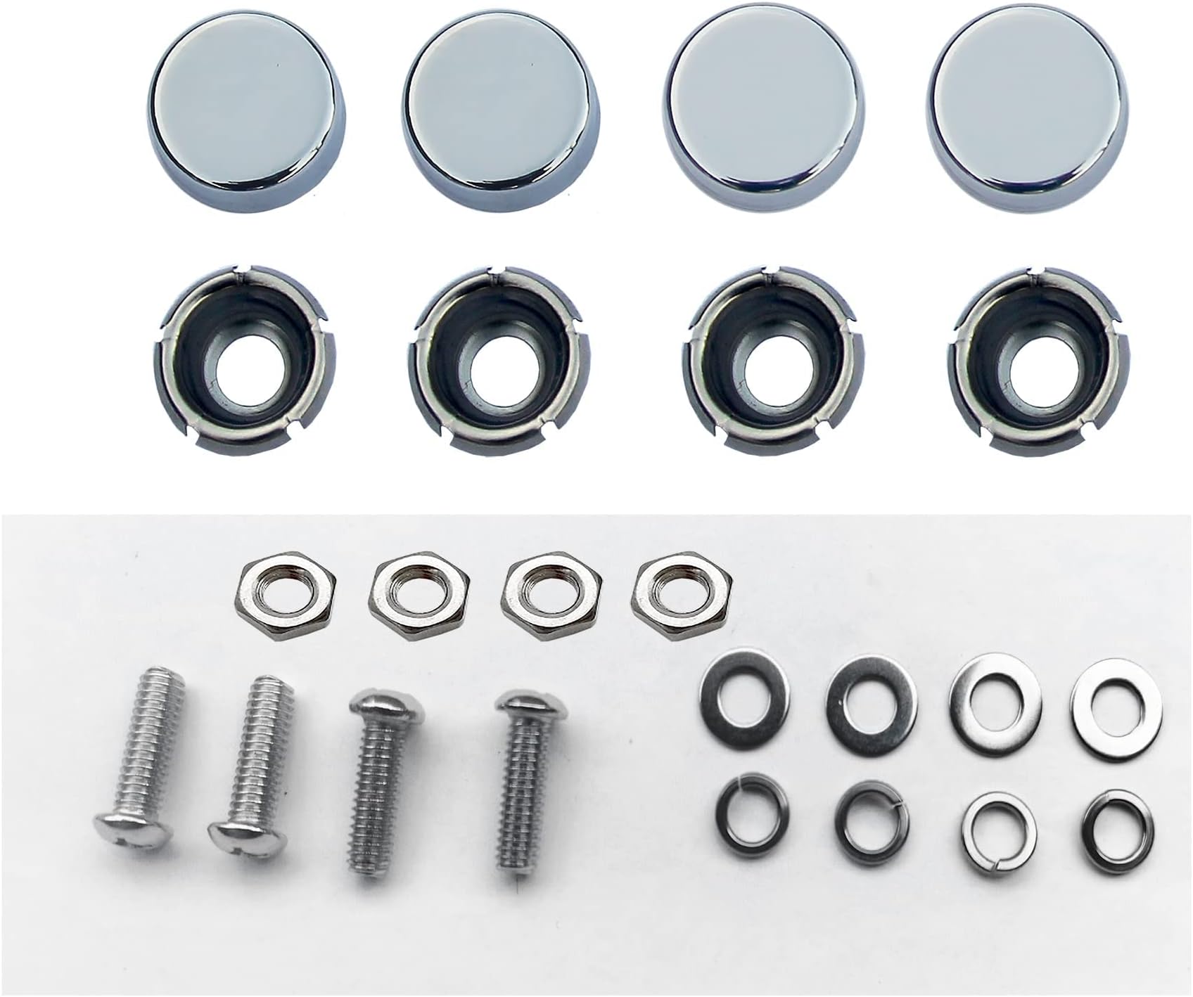 Amazon.com: Stainless Steel Screws Fasteners for License Plates, Frames ...