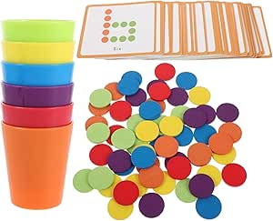 Amazon.com: Yardwe 1 Set Toddler Stacking Cups - Colour Sorting Fine ...