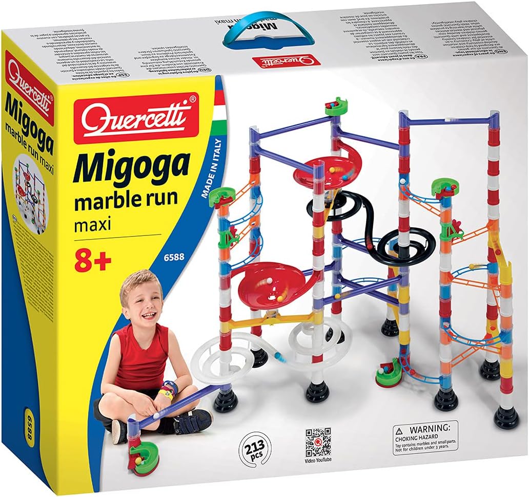 Quercetti Super Marble Run - Italian Made - 213 Pieces - for Ages 8 and ...