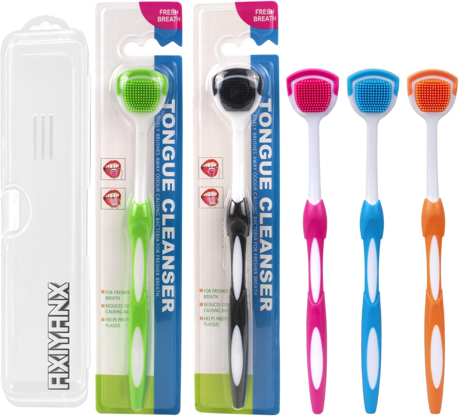 Amazon.com : Moosec Tongue Scraper Cleaner, Bad Breath Treament&Get Rid ...