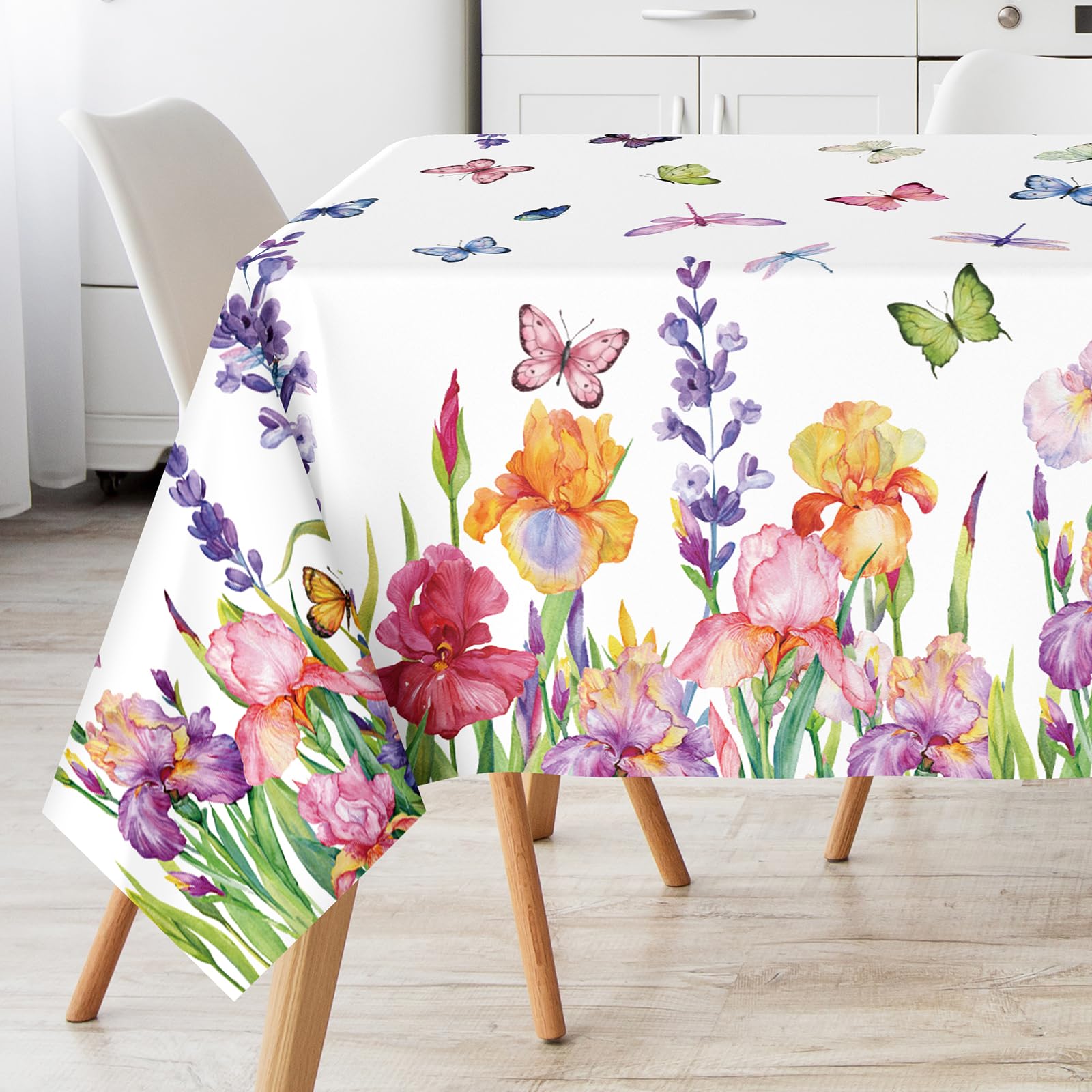 Amazon.com: Whaline Spring Floral Tablecloth Watercolor Flower ...