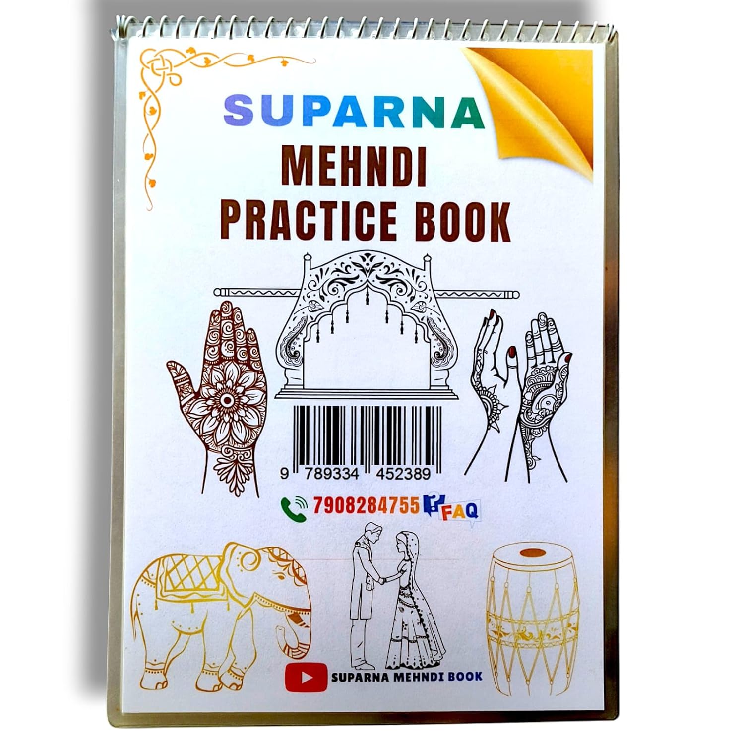 Buy SUPARNA Reusable Mehndi Practice Book – 26 Premium Washable ...