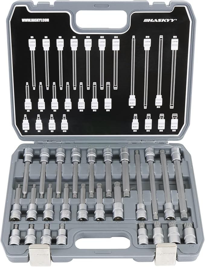 Haskyy 26tlg M5-M18 XZN-Vielzahn-Satz-Set Innen Vielzahn Nüsse ...