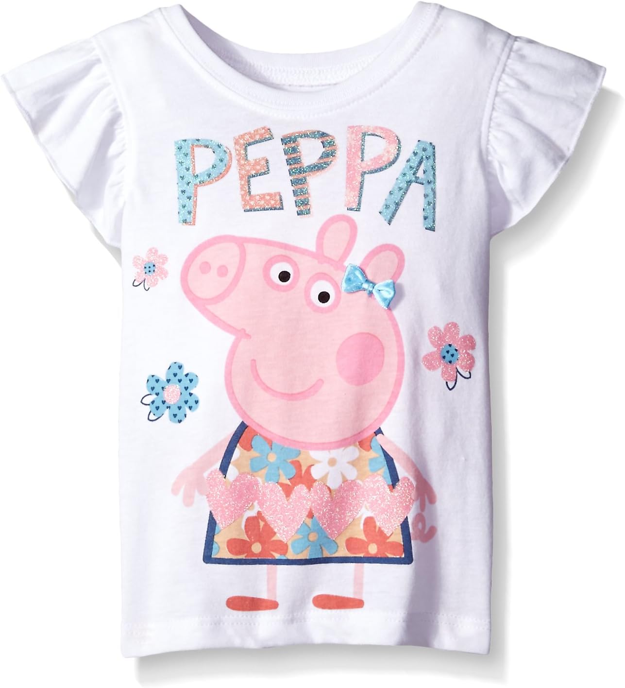 Peppa Pig Little Girls' Floral Tee, White, 3T : Amazon.ca: Clothing ...