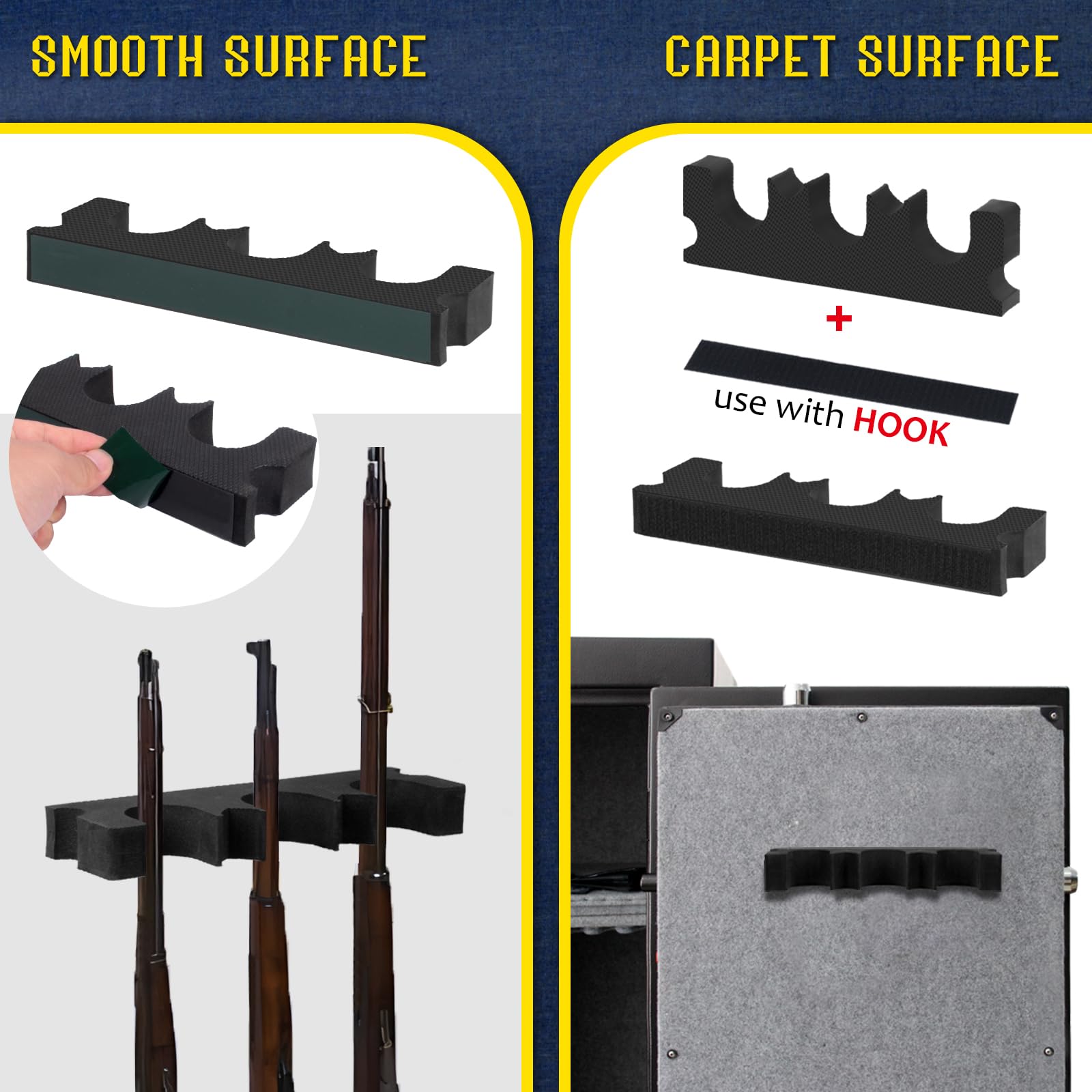 Snapklik.com : 2 Pack Gun Safe Organizer, Gun Rack For Gun Storage, Gun ...