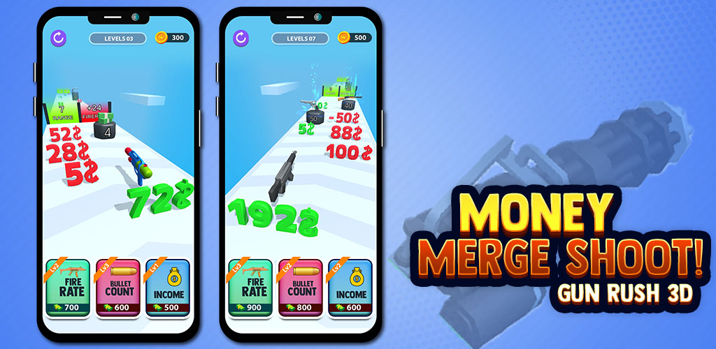 Digit Gun Shooter Rush: Merge Number Master 3D - Money Shooter Weapon ...