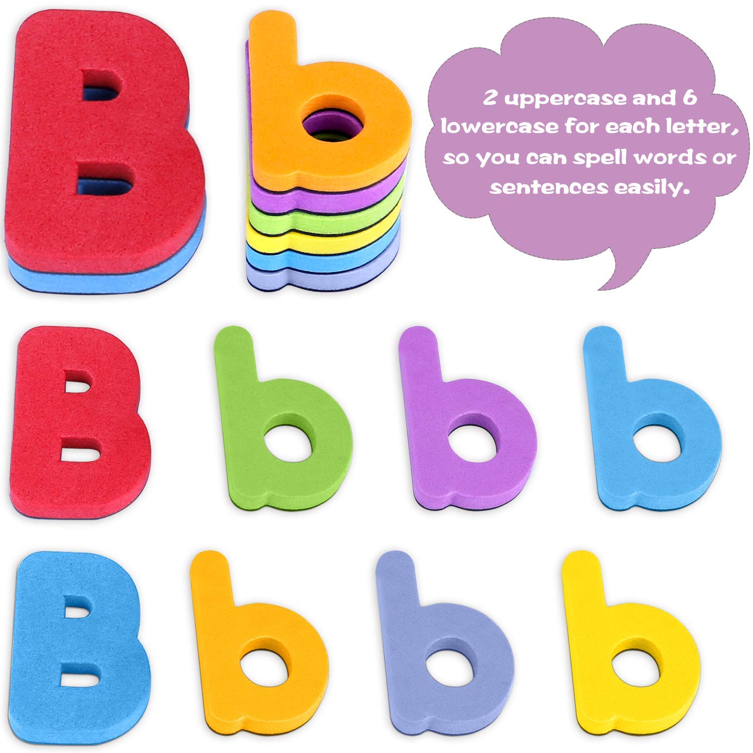 225PCS Magnetic Letters and Numbers for Kids with Double-Side Magnet ...