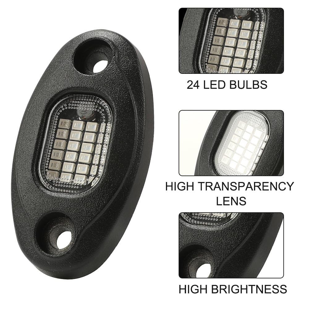 Snapklik.com : SUNPIE 6 Pods Blue Rock Lights 24 Aluminium Metal ...