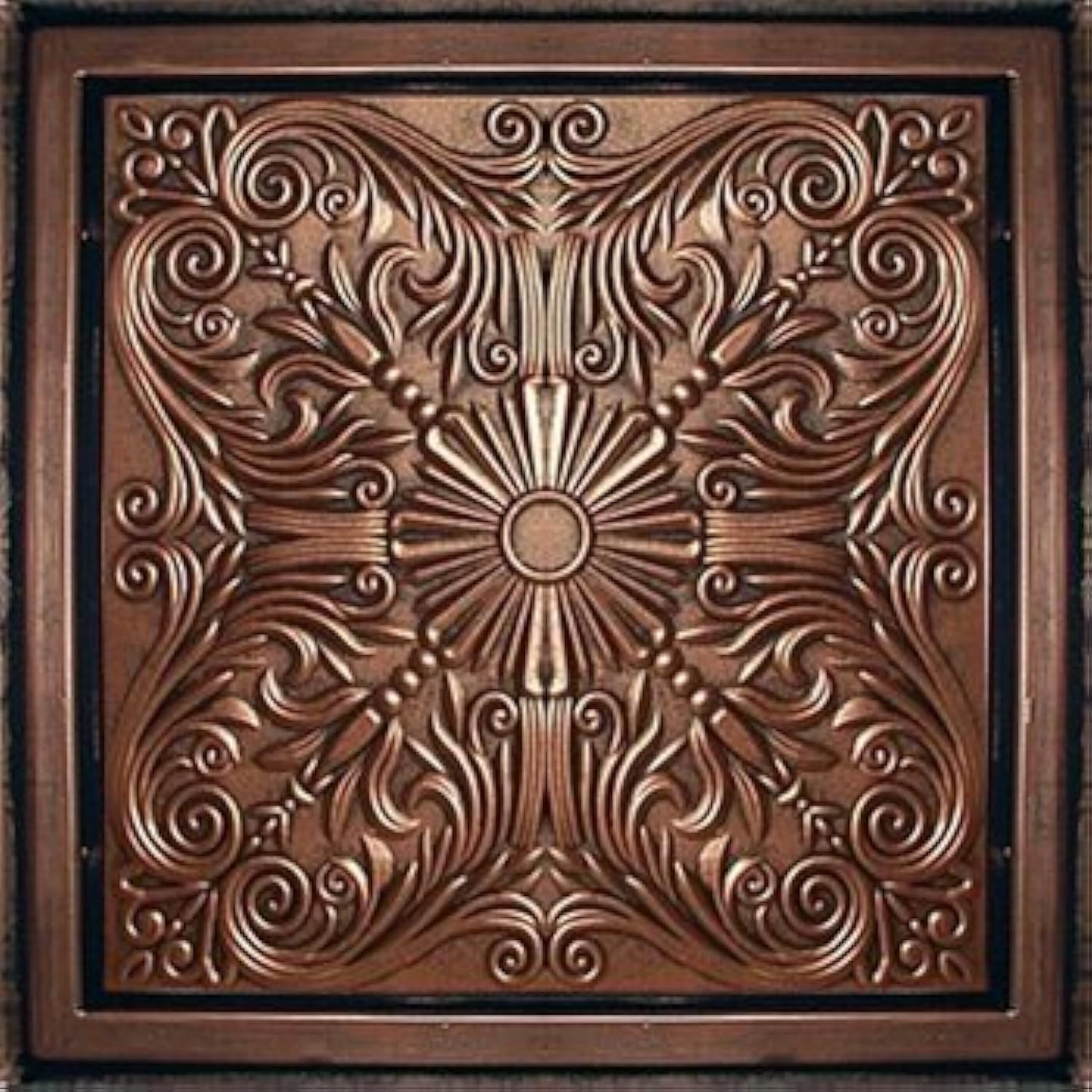 Amazon.com: Astana Antique Copper Black (24x24 PVC) Ceiling Tile : Home ...