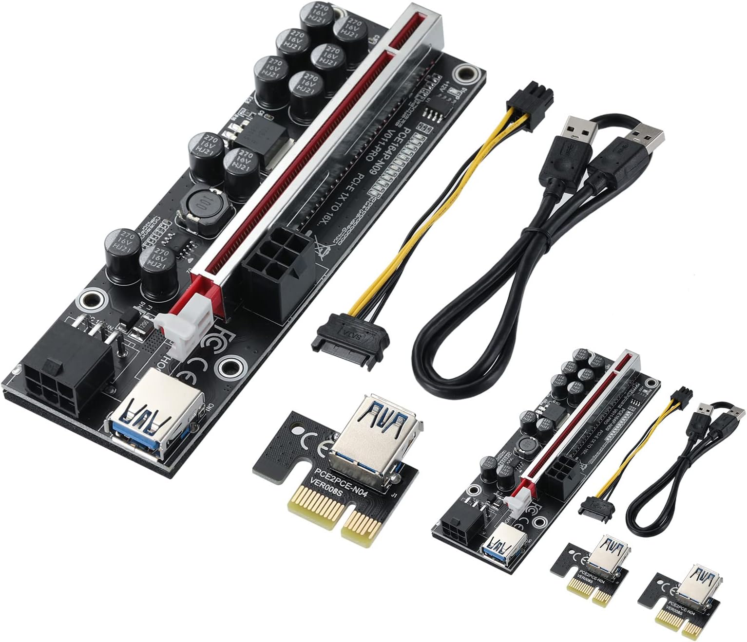 Amazon.com: Pcie Riser Mining Card - GPU Risers V014 Pro PCI-Express 1X ...