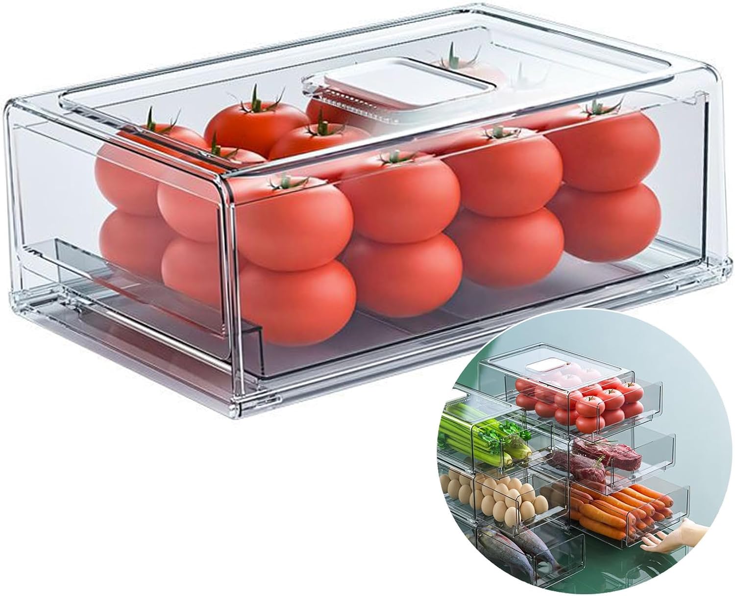 Amazon.com - Fruit Container For Refrigerator, Kitchen Organizers And ...