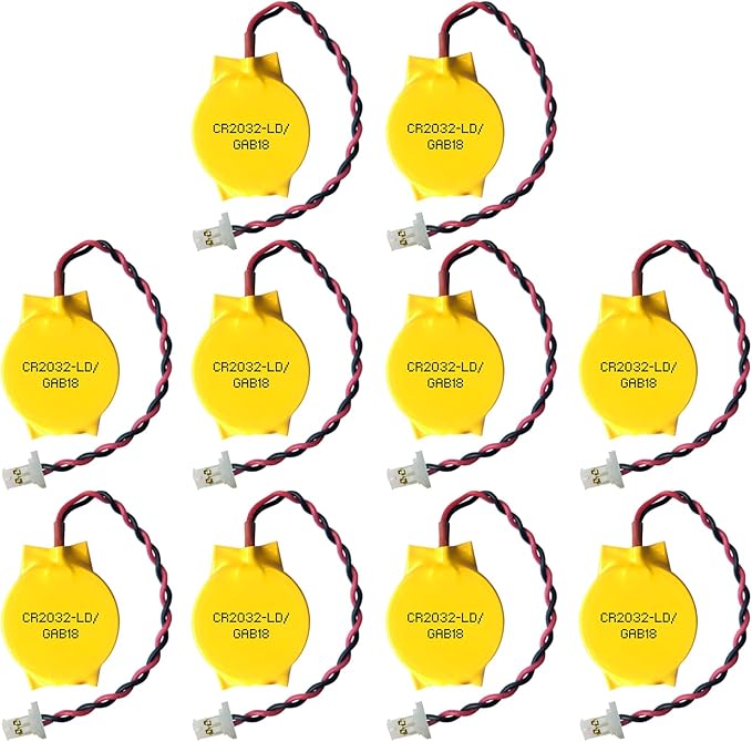 Amazon.com: EEMB 10PACK 3V CR2032 CMOS Battery with Wire Leads and ...