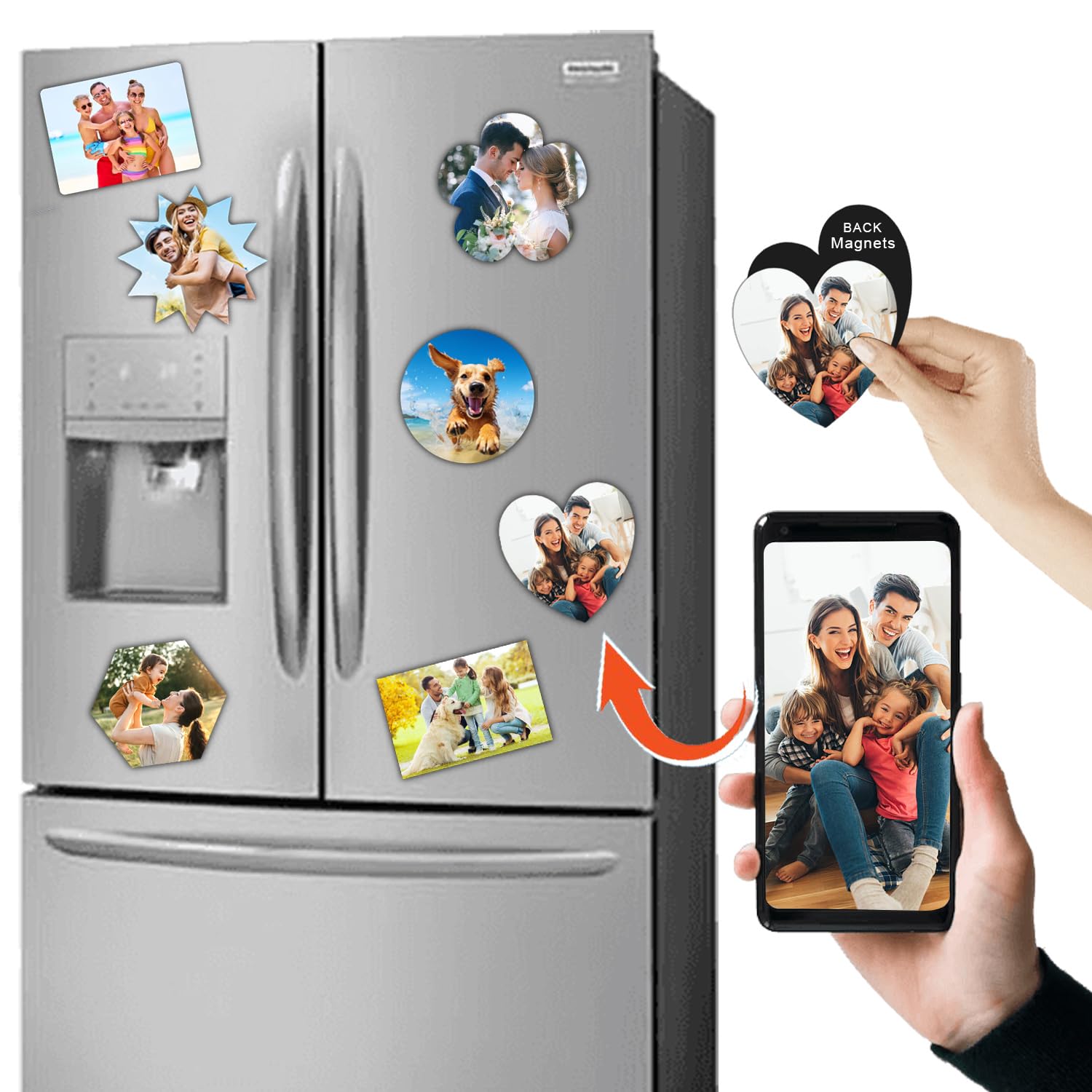 Amazon.com: Custom Magnet 2-10inch Add Your Photo Fridge Magnets Home ...