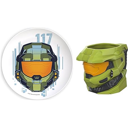 Amazon.com | Halo Infinite Master Chief Helmet 6-Piece Whiskey Decanter ...