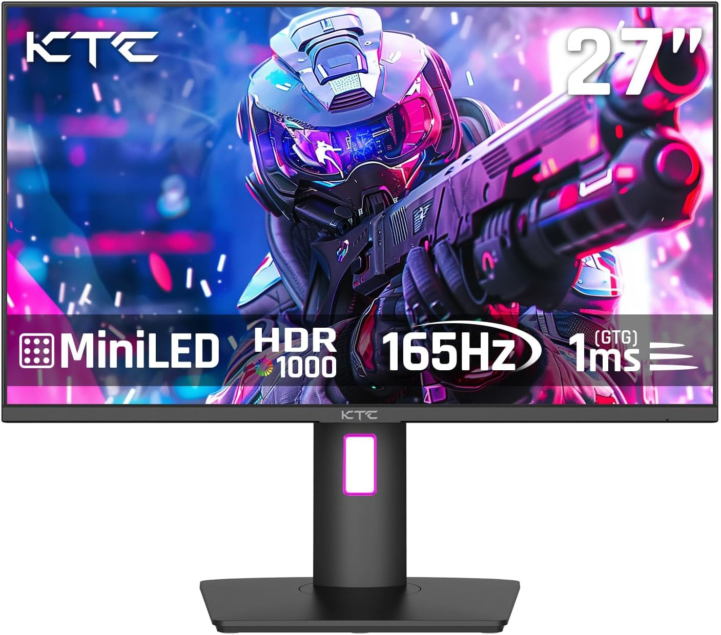 Amazon.com: KTC Mini LED Monitor 27 Inch, HDR1000 1440P 165Hz 144Hz ...