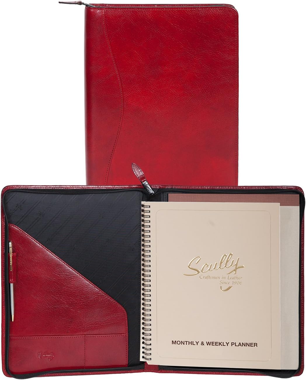 Scully Women's 5014Z Italian Leather Planner Padfolio (Red) : Amazon.ca ...
