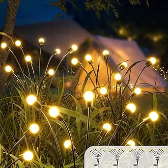 Frideko Solar Garden Lights, 4 Pack 32 LED Solar Lights Outdoor ...