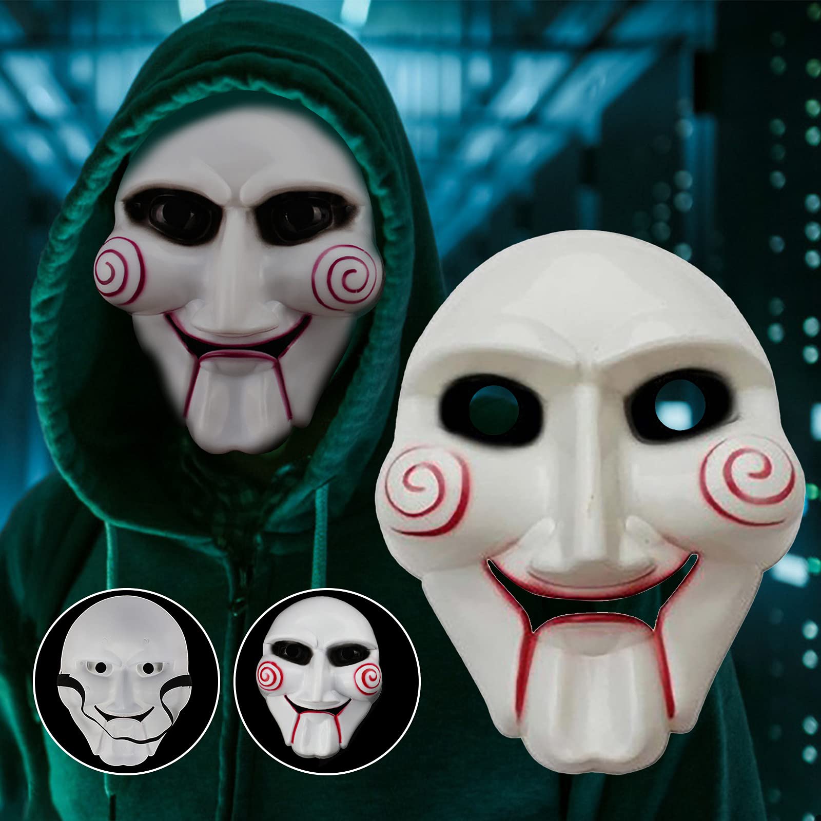 Buy Party Halloween Costume Latex Horror Clown Saw Horrifying The ...