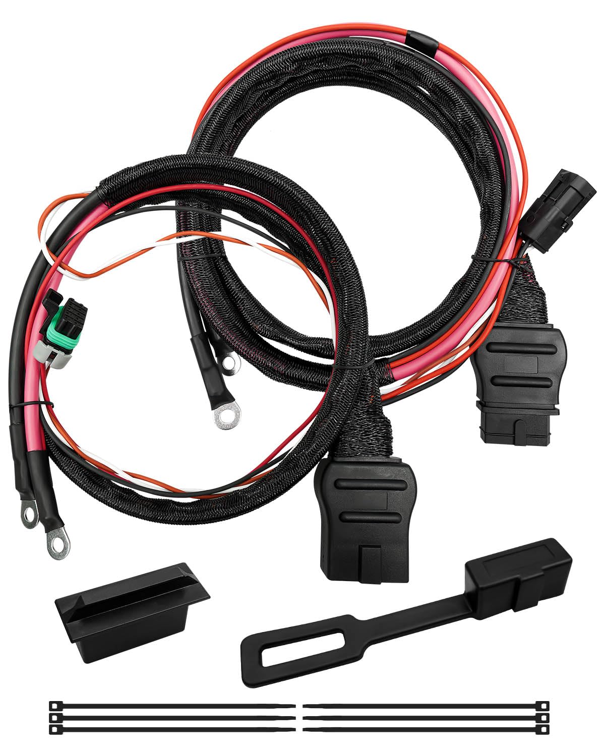 Amazon.com: 4 Pin Truck and Plow Side Battery Cable Kit Fit for Western ...