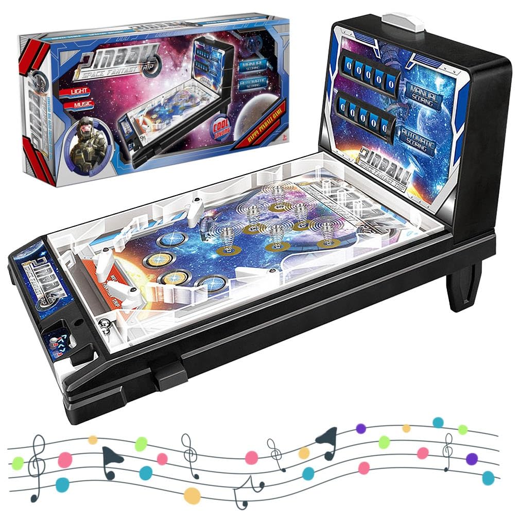 CHEMYO Electronic Tabletop Pinball Game with Scorer and Lights and ...