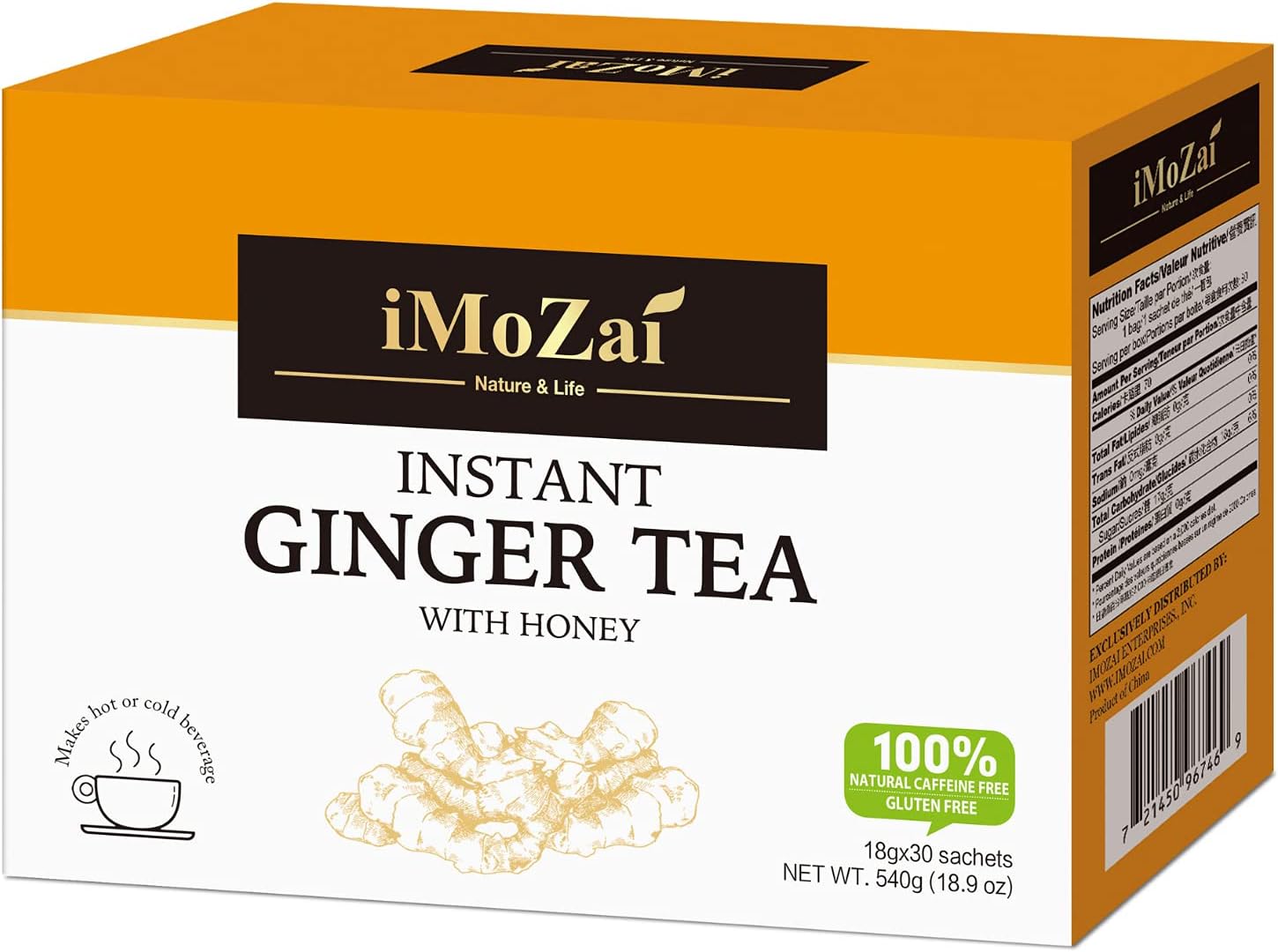 Amazon.com : Instant Ginger Tea with Honey - 12 Bags X 0.63oz : Grocery ...