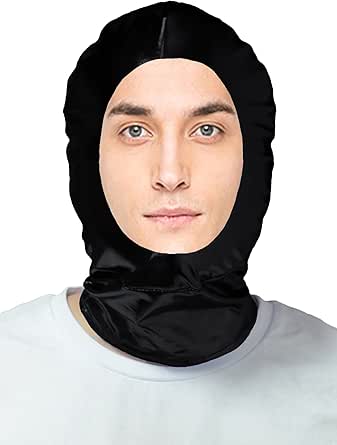 Amazon.com: VSVO Adults Black Shiny Metallic Open Face Masks (Adults ...