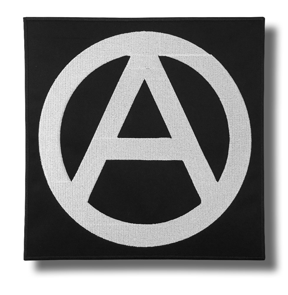 Amazon.com: Anarchy Symbol - Embroidered Back Patch, 28 X 28 cm ...