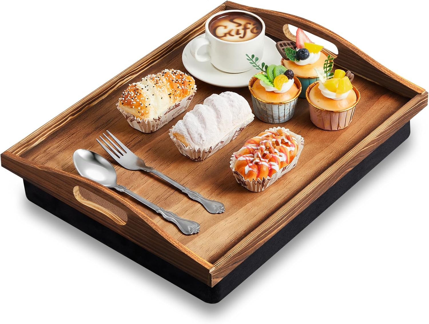 Amazon.com - Tioncy 1 Piece Bamboo Lap Tray with Detachable Pillow 16.9 ...