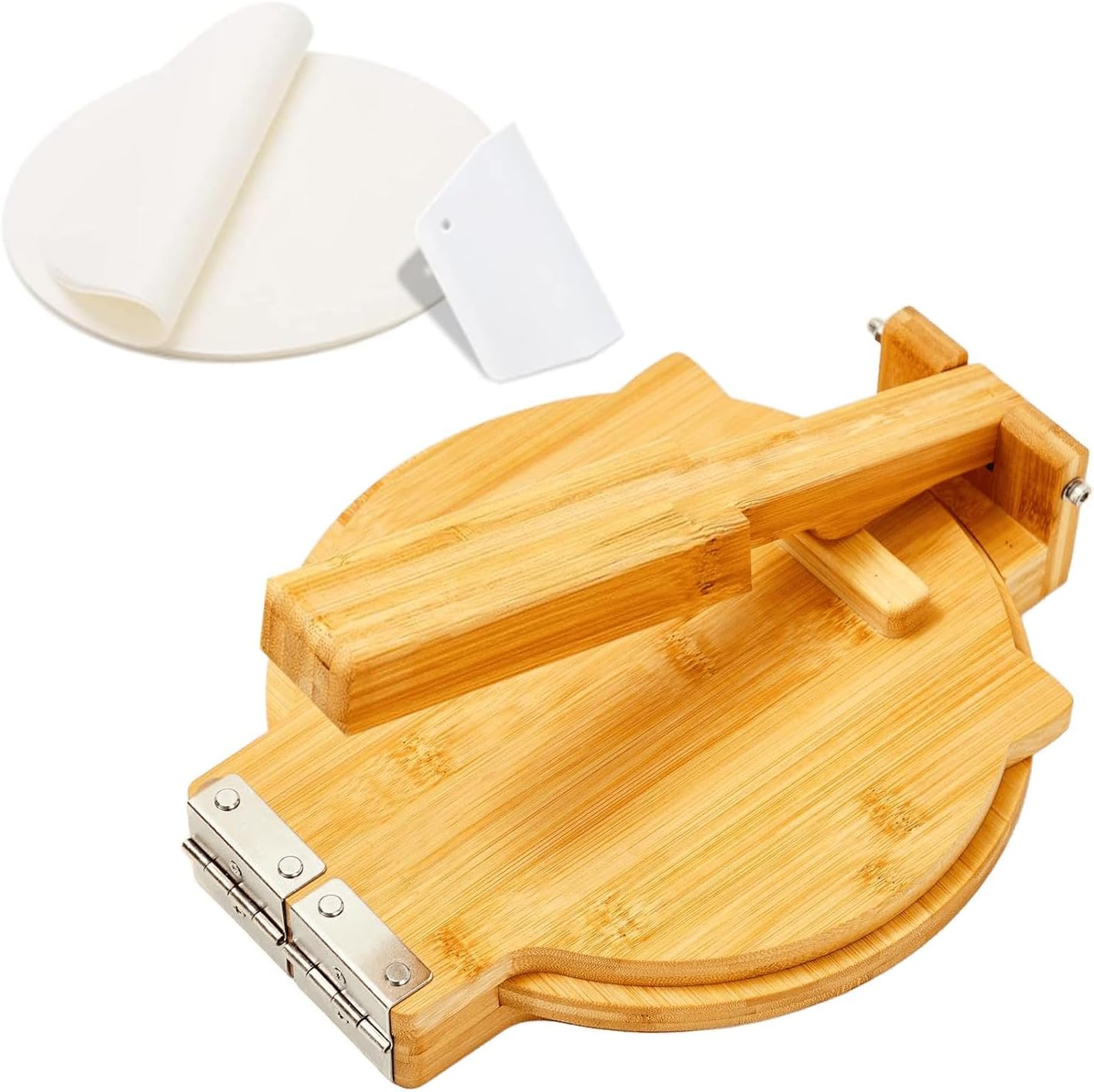 Amazon.com: Wooden Tortilla Press - 10 Inch Bamboo Tortilla Maker with ...