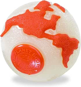 Planet Dog Orbee-Tuff Planet Ball Orange Glow-In-The-Dark Treat ...