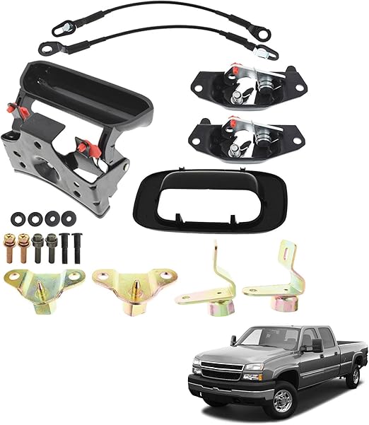 Amazon.com: ANTUKO Tailgate Handle Hinge Latch Striker Cable Kit ...