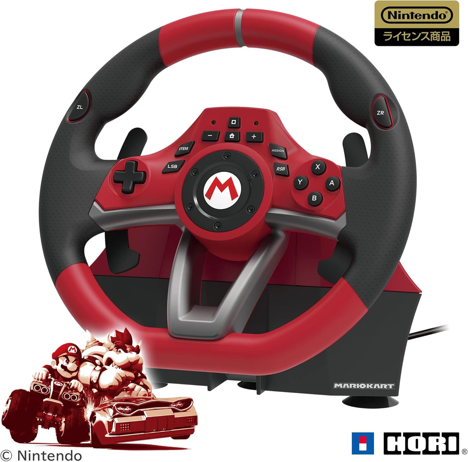 HORI Nintendo Switch Steering Wheel Controller, USB, Compatible with ...