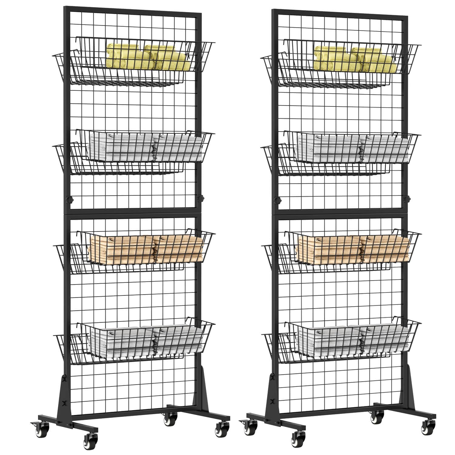 PREMILITY 2-Pack 2' x 6' Gridwall Panel, Heavy Duty Grid Wall Display ...