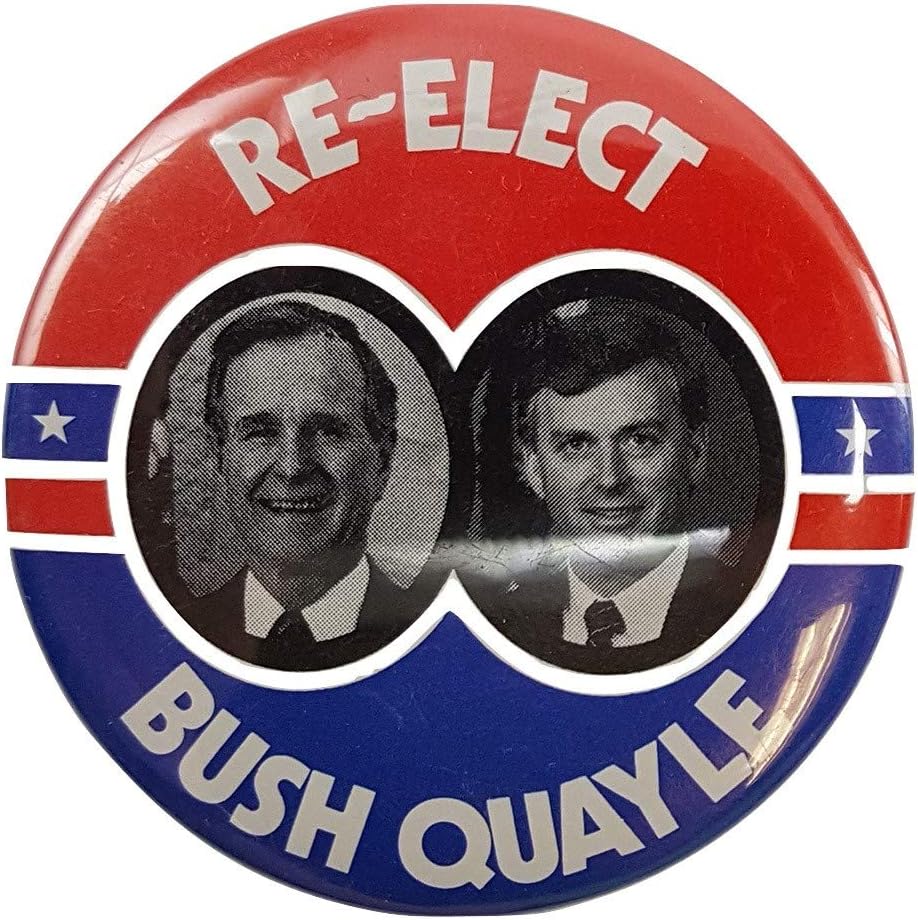 Amazon.com: George Bush & Dan Quayle 1988 Campaign Button : George Bush ...