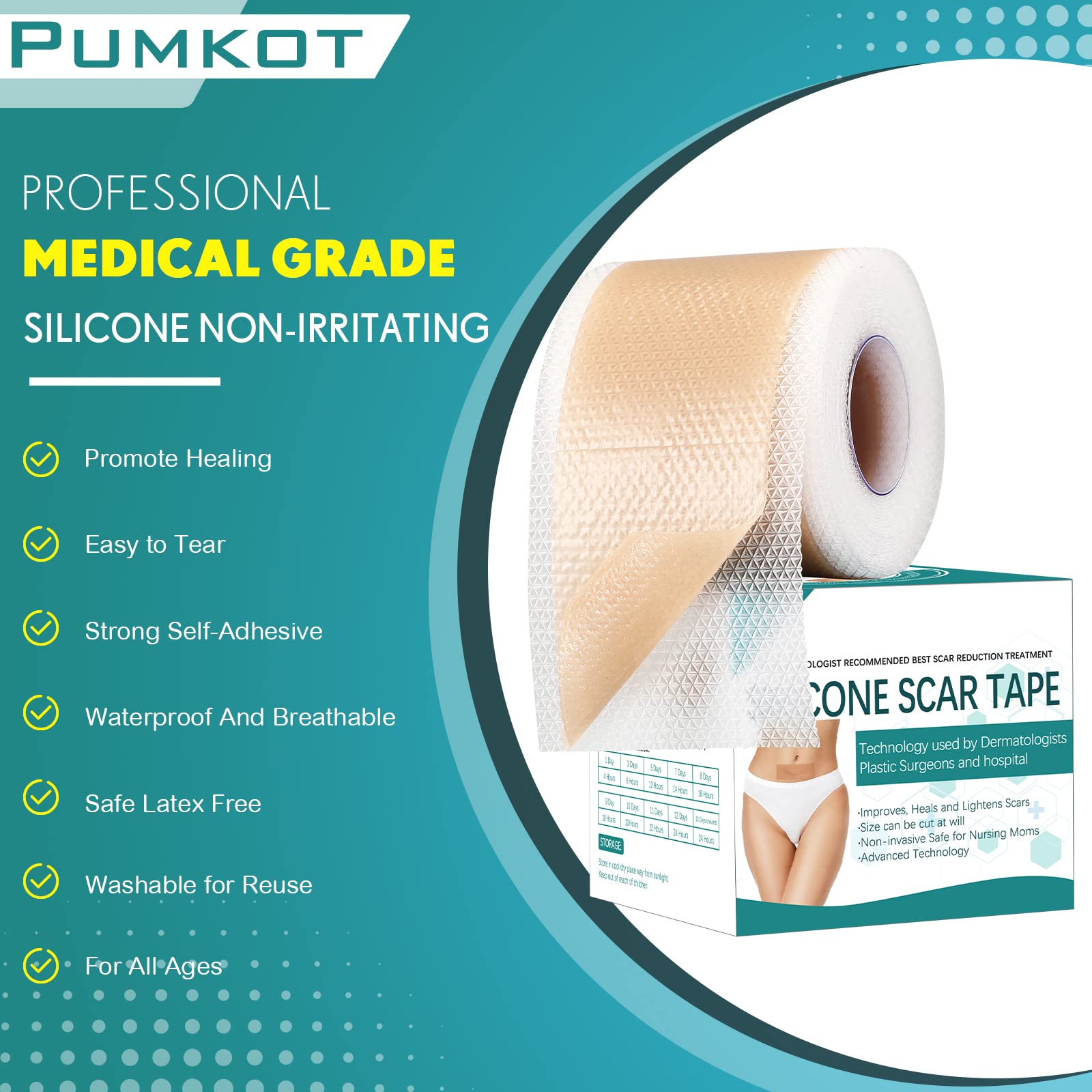 Silicone Scar Sheets, Silicon...B0CCRR8NPQ | Encarguelo.com