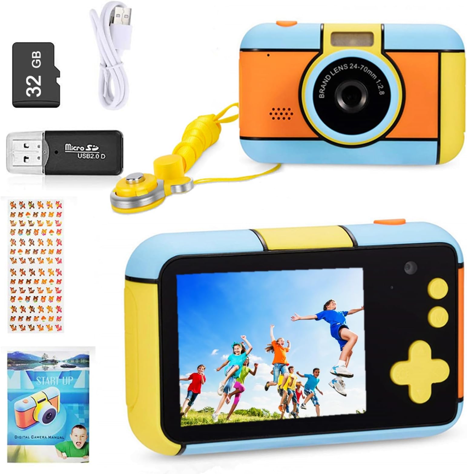 YunLone Kids Digital Camera Selfie Camera for Kids Children 3-10 Years ...