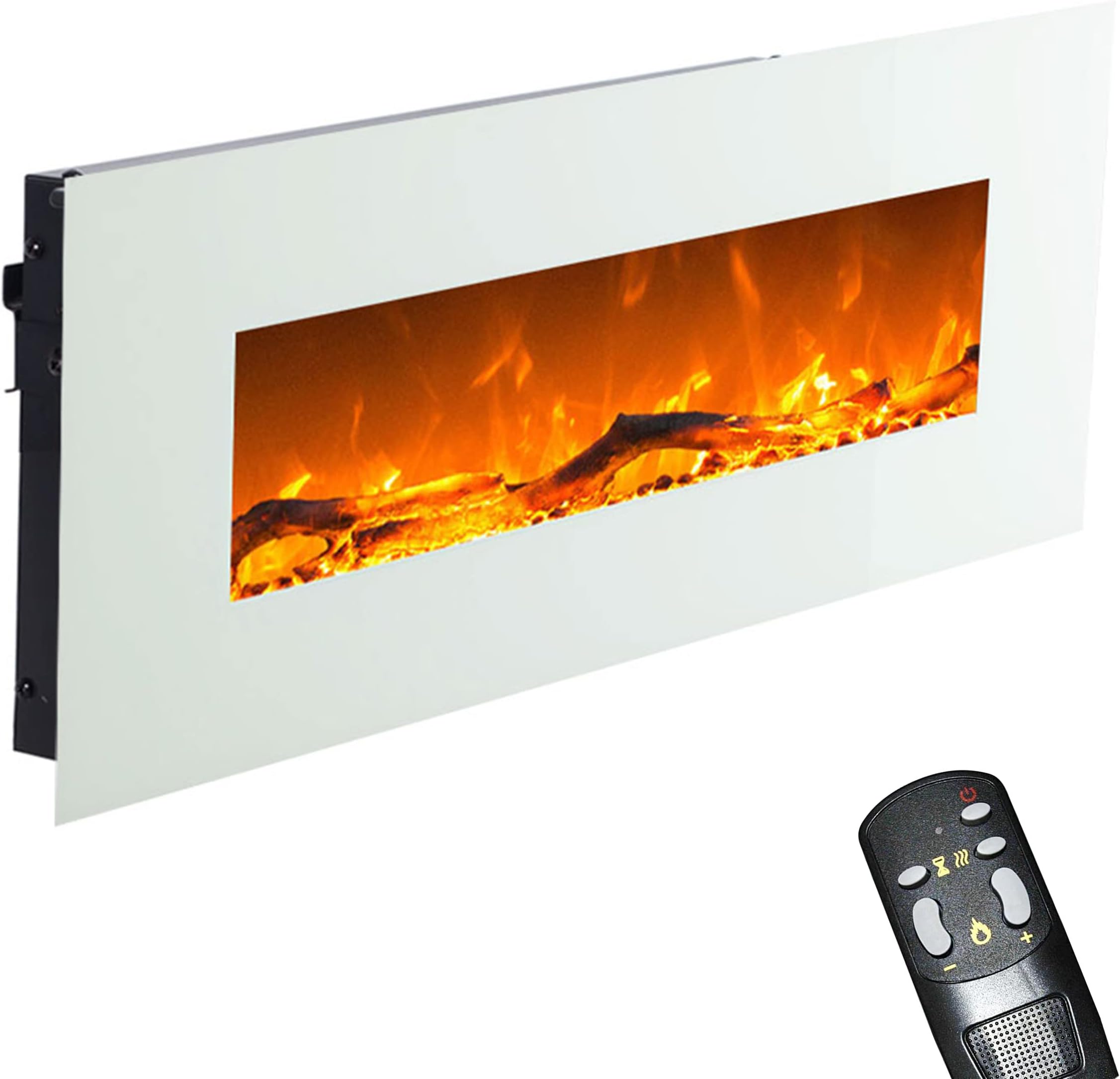 GLOW FIRE Jupiter Curved Elektrokamin, 90 cm breit, Standkamin und ...