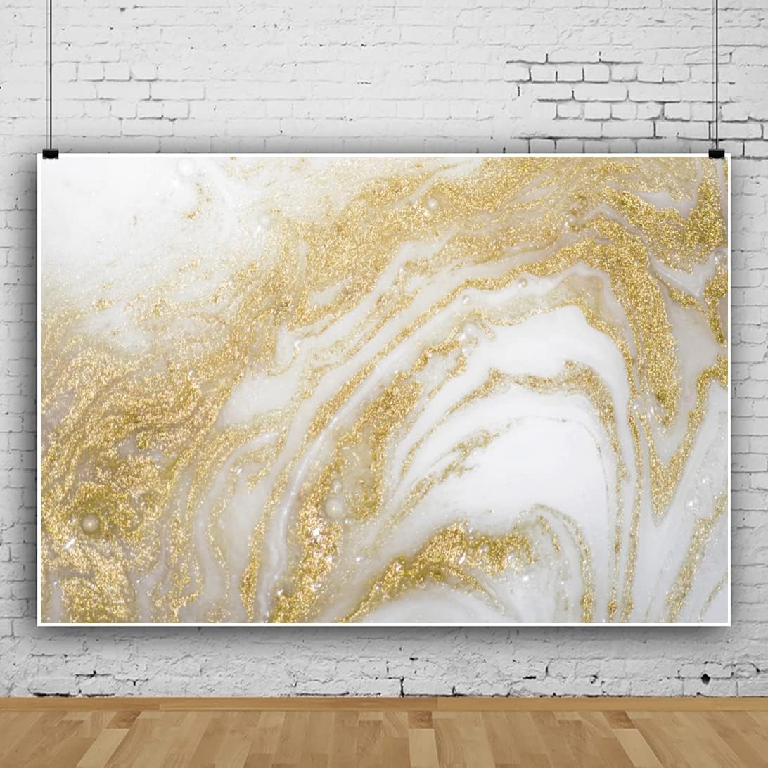 Amazon.com : DORCEV 7x5ft White Gold Marble Backdrops Marble Texture ...