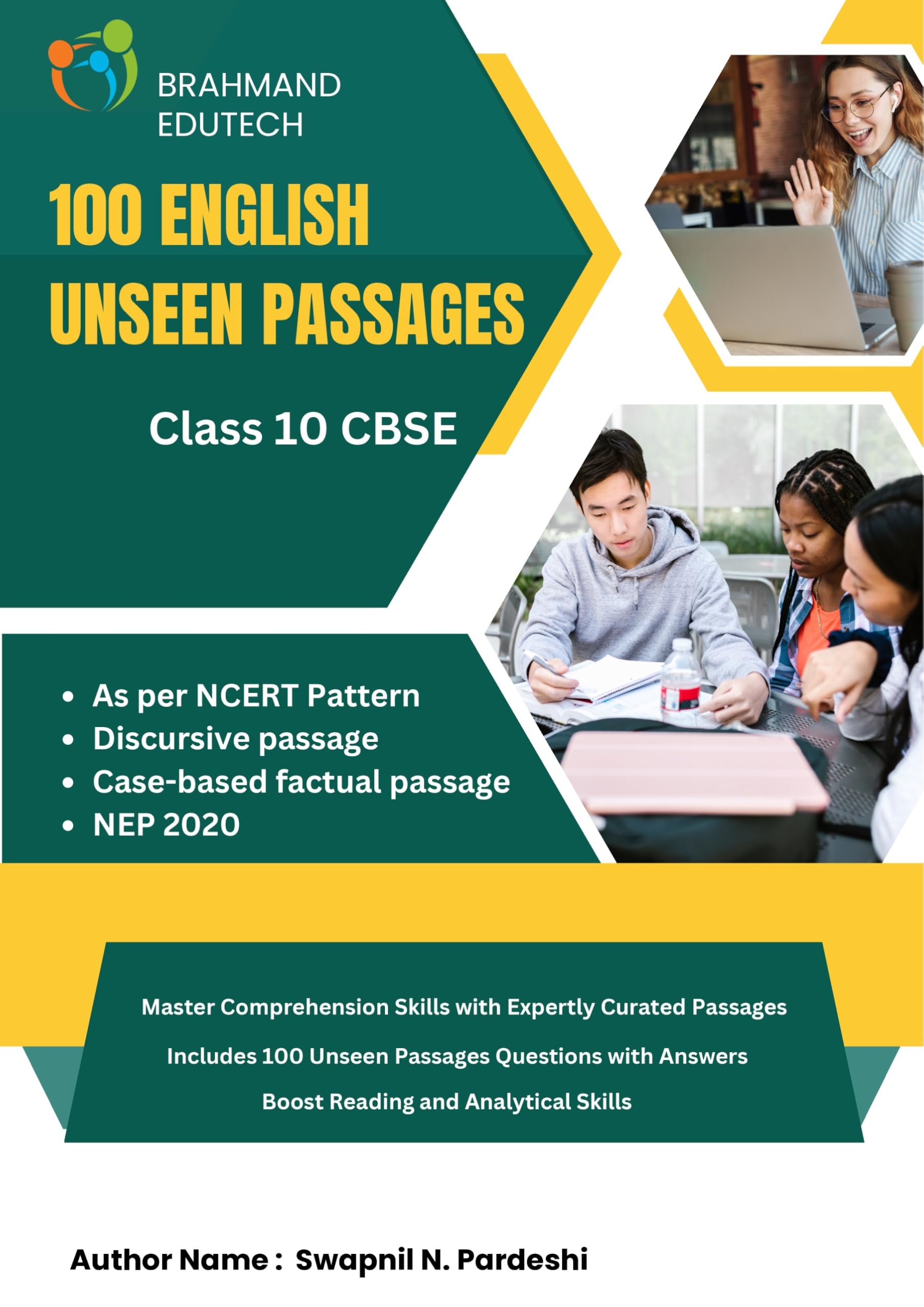 100 English Unseen Passages for Class 10 CBSE by Brahmand Edutech, As ...