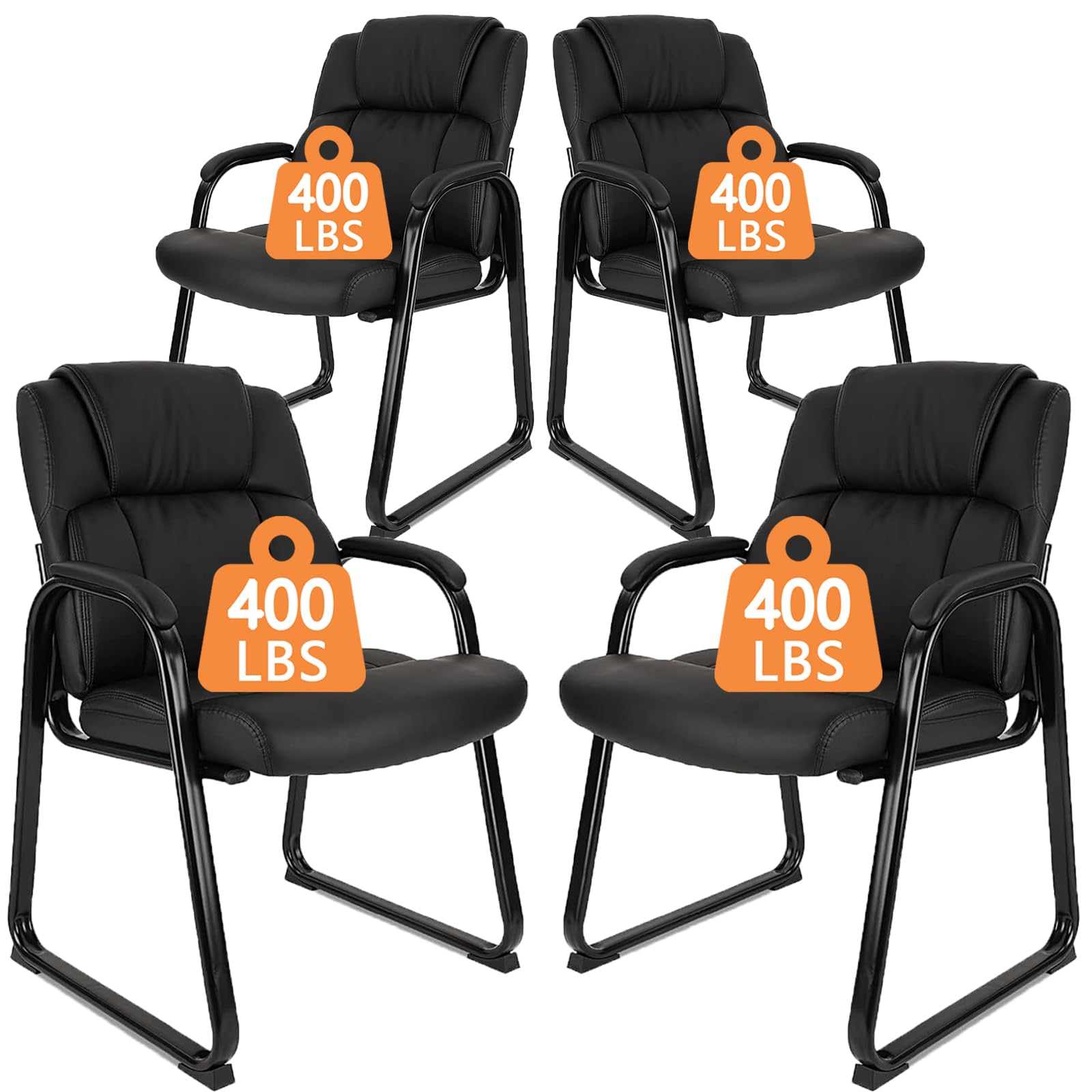 Amazon.com: CLATINA Heavy Duty Guest Chair with Padded Armrests and ...