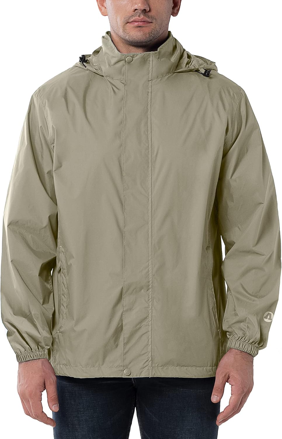 Outdoor Ventures Men's Rain Jacket Waterproof Lightweight Packable Rain ...