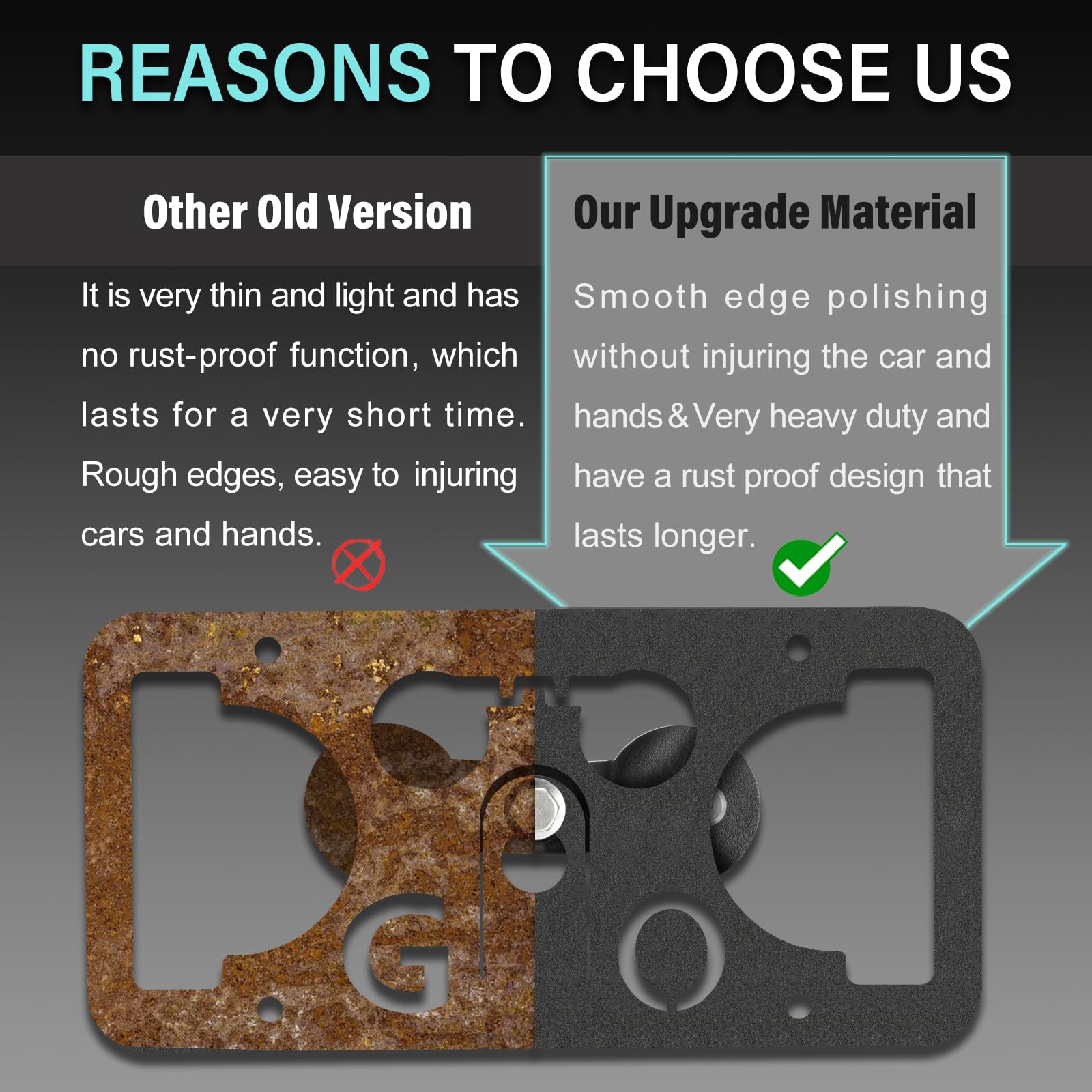 Snapklik.com : No Drill Front Bumper License Plate Mount Compatible