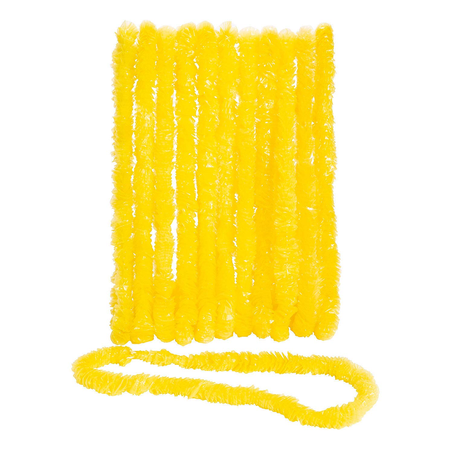 Amazon.com: Fun Express Yellow Plastic Leis (Bulk Set of 50) School ...