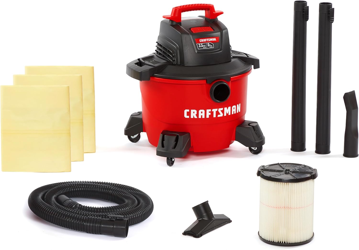 Amazon.com: CRAFTSMAN CMXEVBE17584 6 Gallon 3.5 Peak HP Wet Dry Vac ...