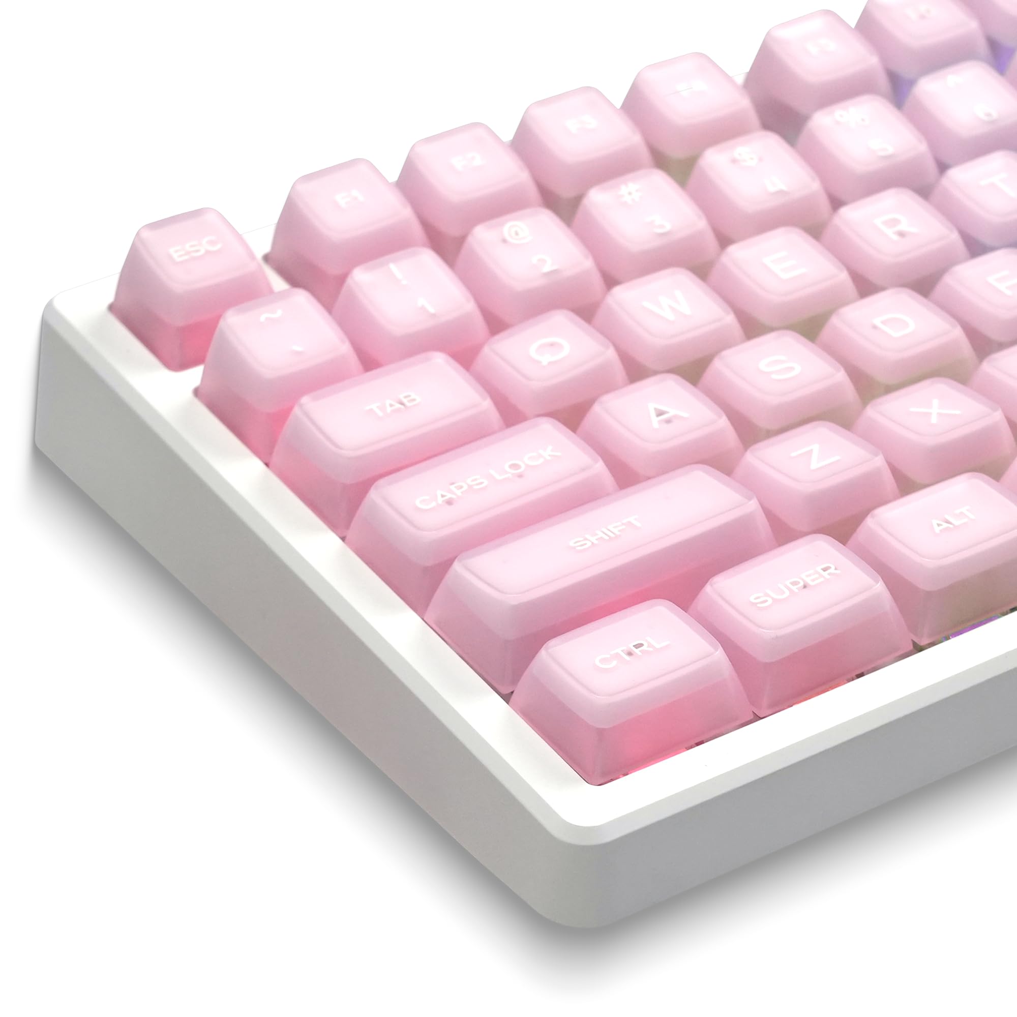 Amazon.com: XVX Translucent Pink Keycaps, Double Shot PBT Keycaps, SA ...